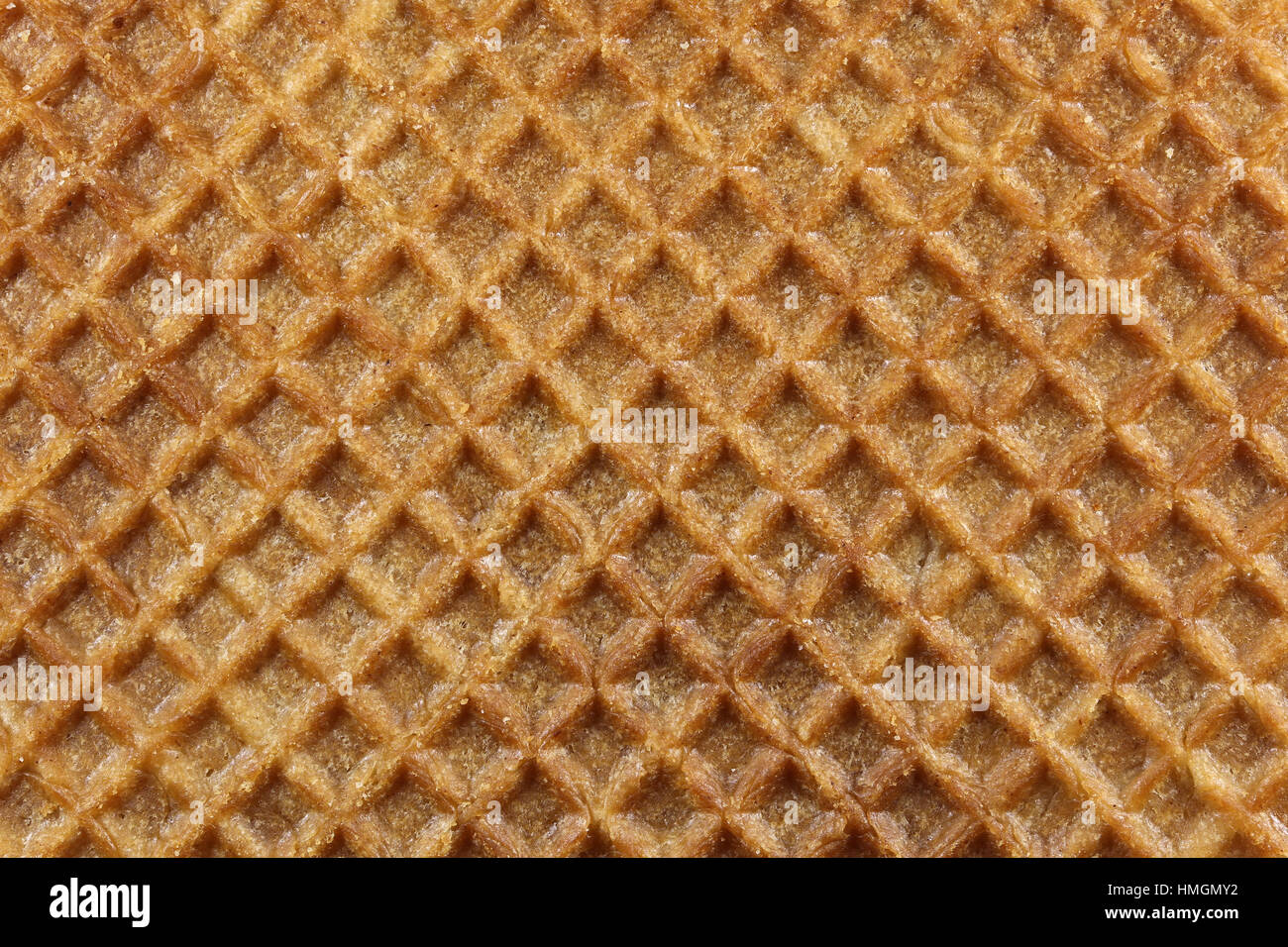 traditional Dutch syrup waffle for background use Stock Photo - Alamy