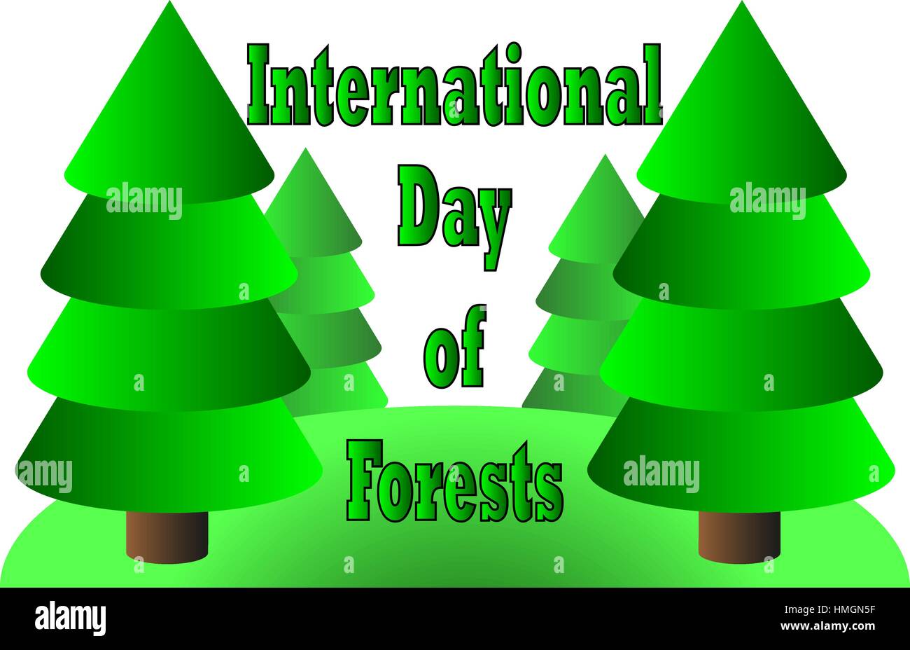 International Day of Forests, Natural background Stock Vector Image ...