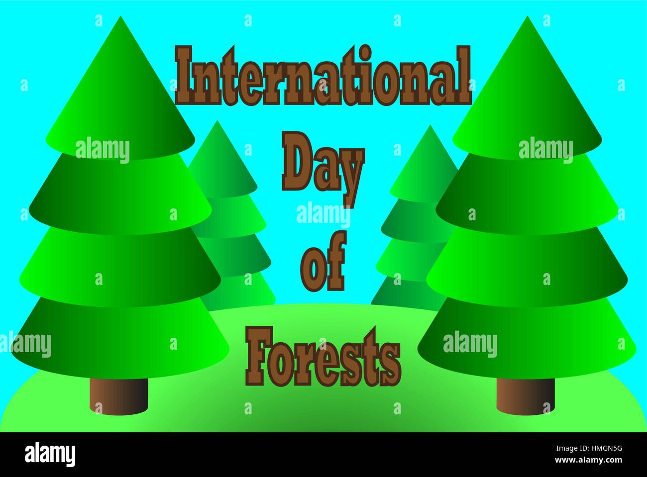 International Day of Forests, Natural background Stock Vector Image ...