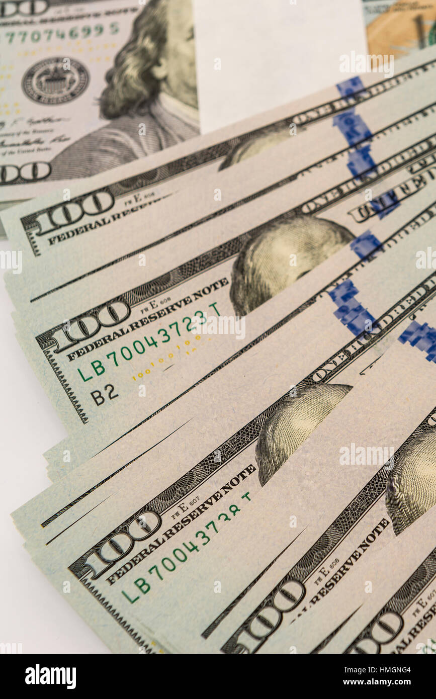 Stack of cash money in hundred dollar banknotes Stock Photo - Alamy