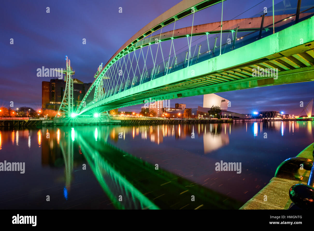 Modern footbridge over canal in hi-res stock photography and images - Alamy