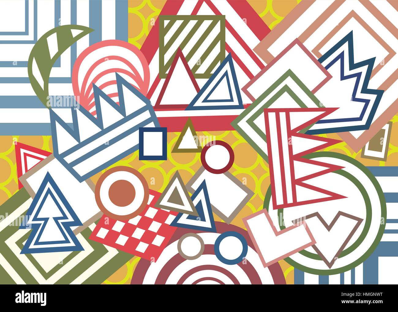 Vector background with abstract geometric shapes Stock Vector Image ...