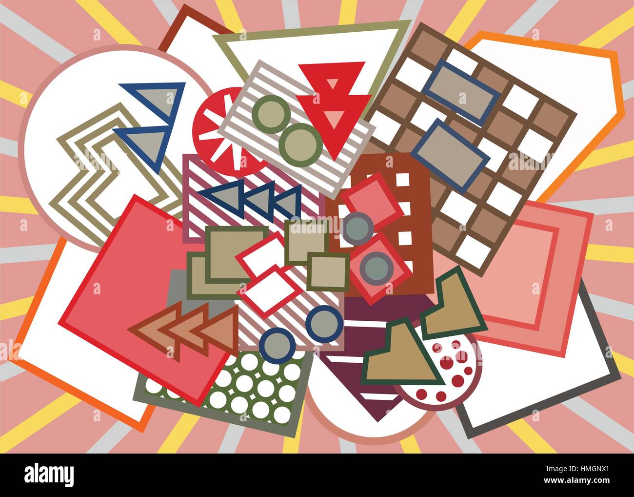 Vector background with abstract geometric shapes Stock Vector Image ...
