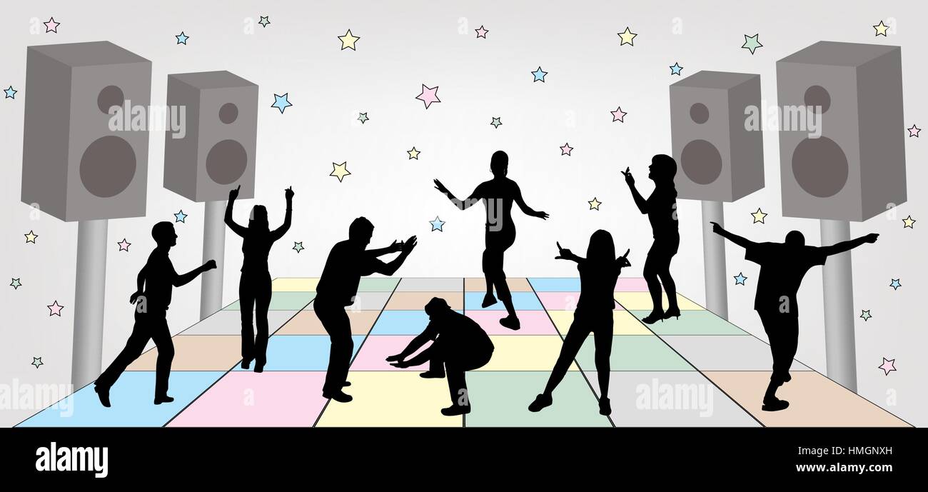 Group of people dancing at a party Stock Vector Image & Art - Alamy