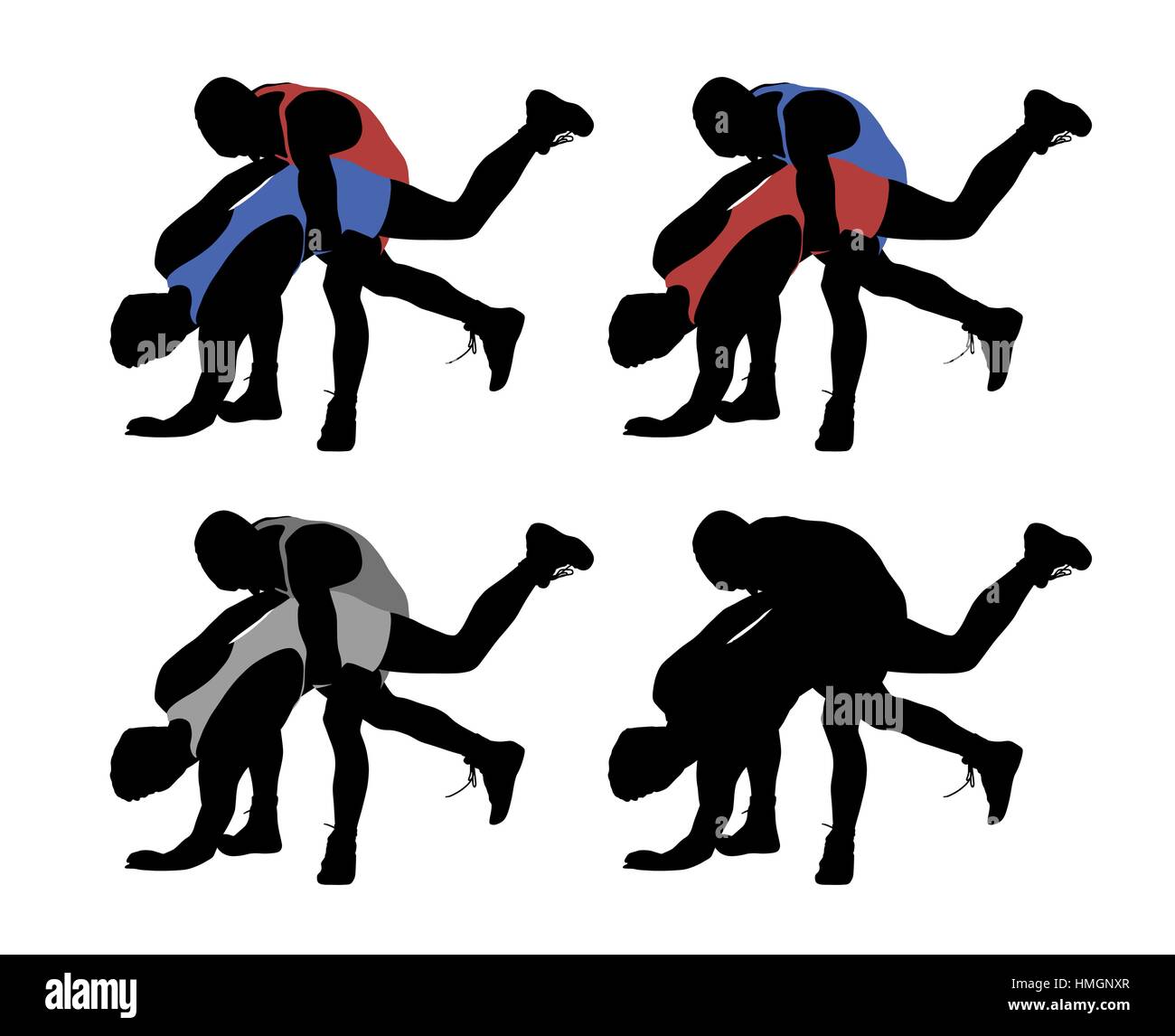 Freestyle wrestling vector hi-res stock photography and images - Alamy