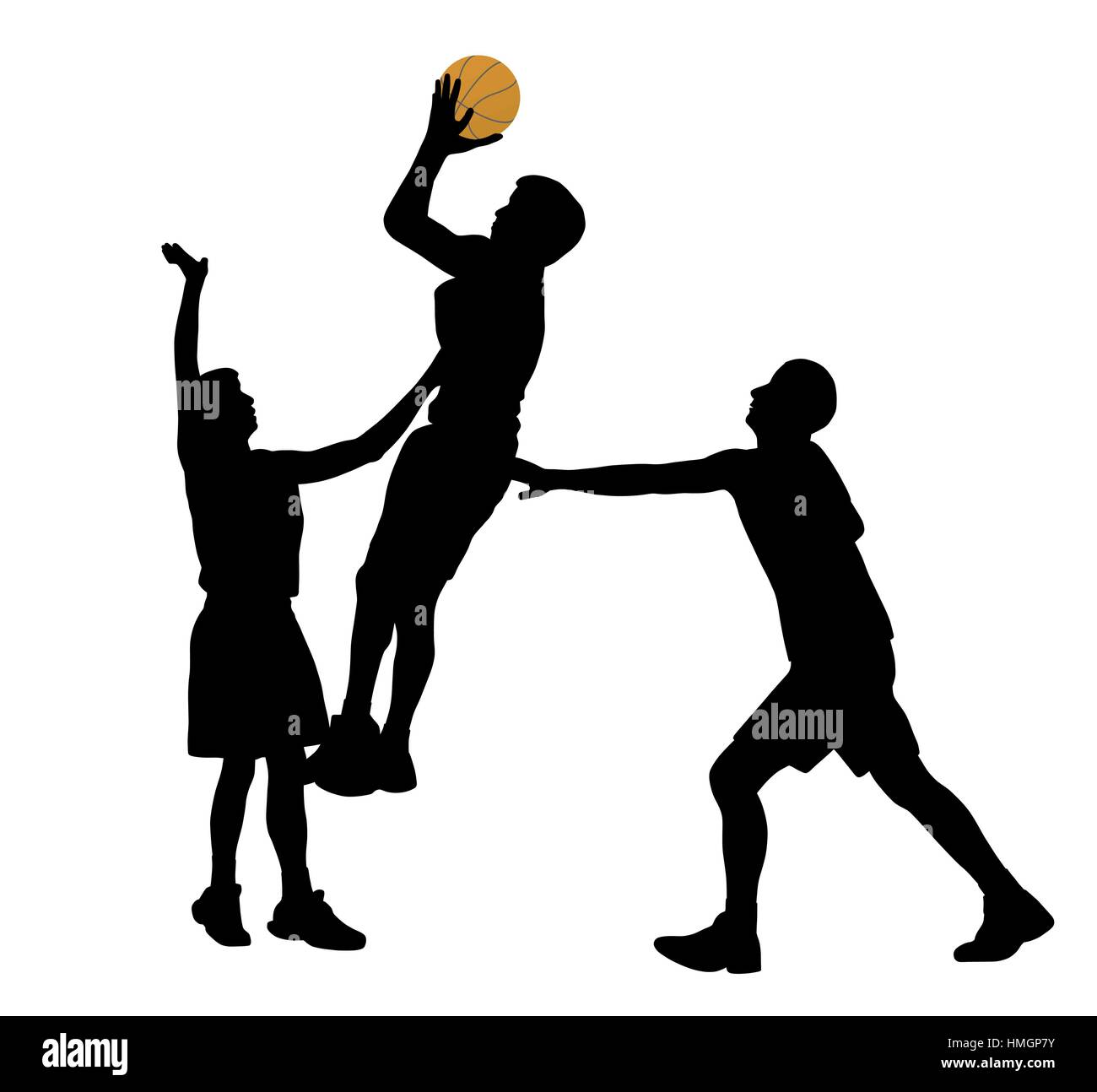 Basketball players rebound Stock Vector Images - Alamy