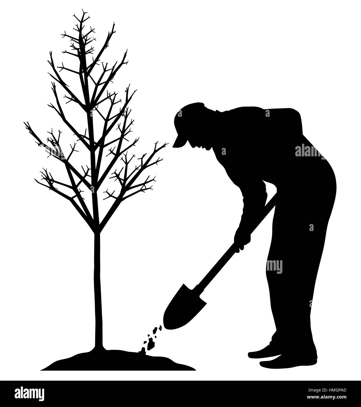 Planting a tree Stock Vector Image & Art - Alamy