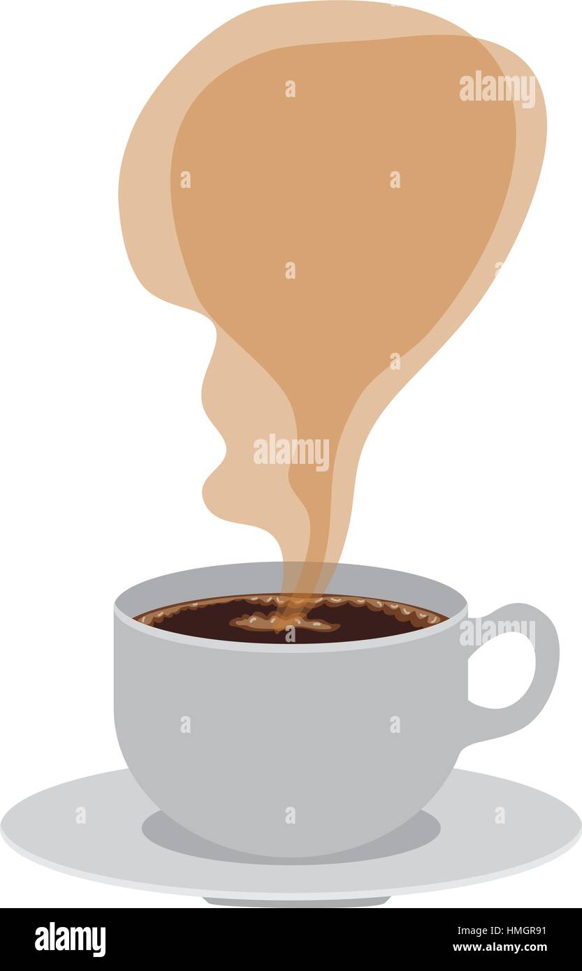 cup coffee with smoke arom vector illustration Stock Vector Image & Art ...