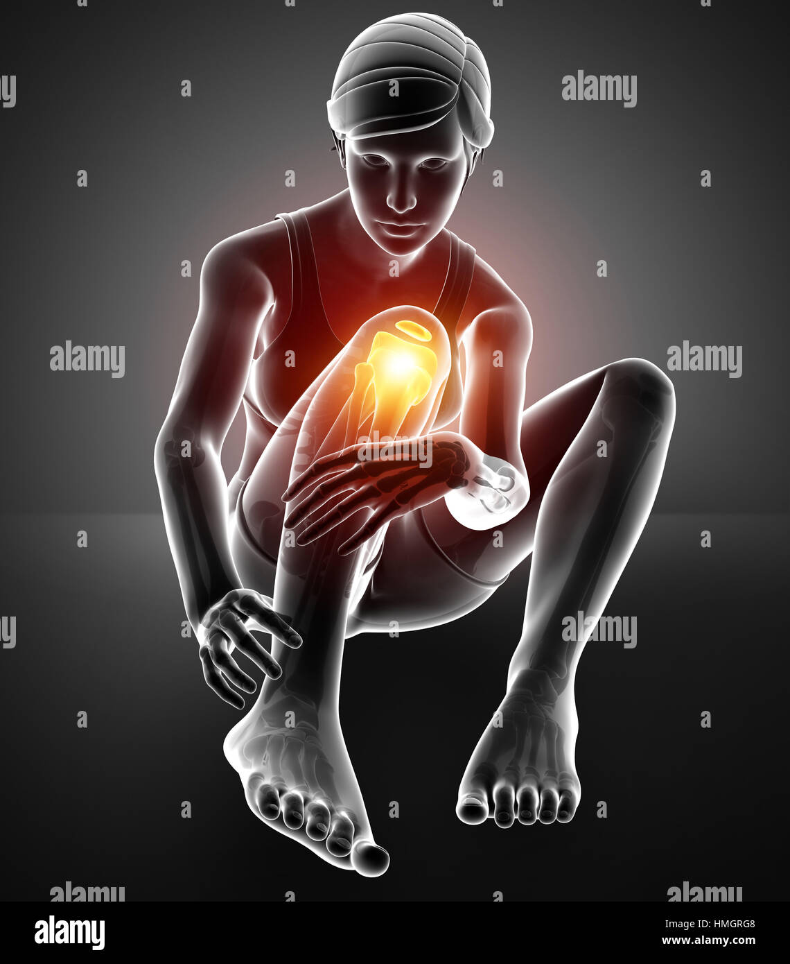 human body anatomy with joint pain Stock Photo - Alamy