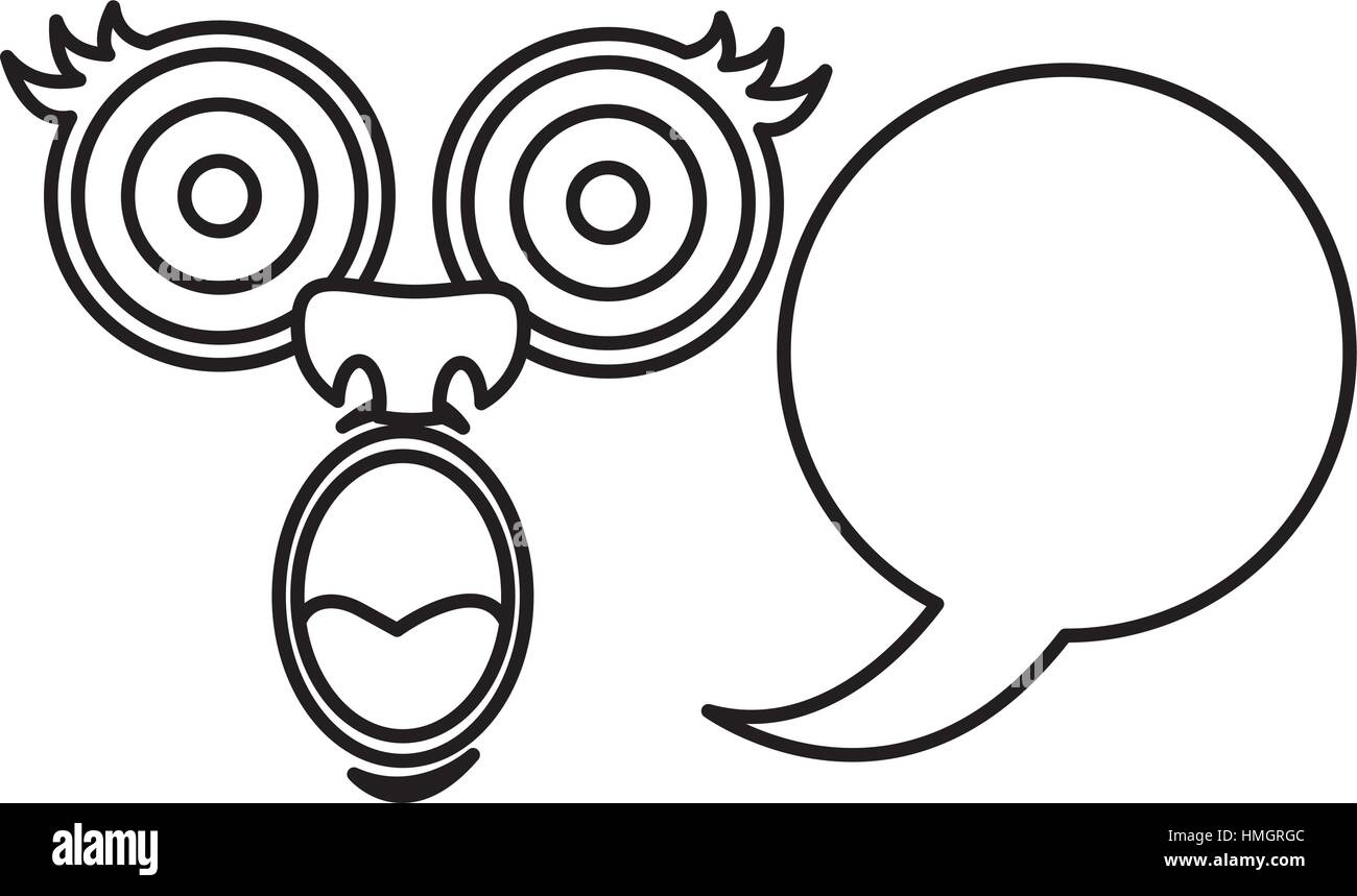 silhouette face cartoon gesture with dialog circular box vector ...