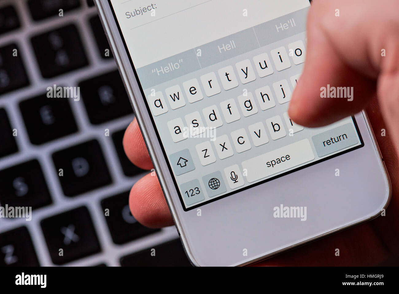 Closeup of business message email hi-res stock photography and images ...