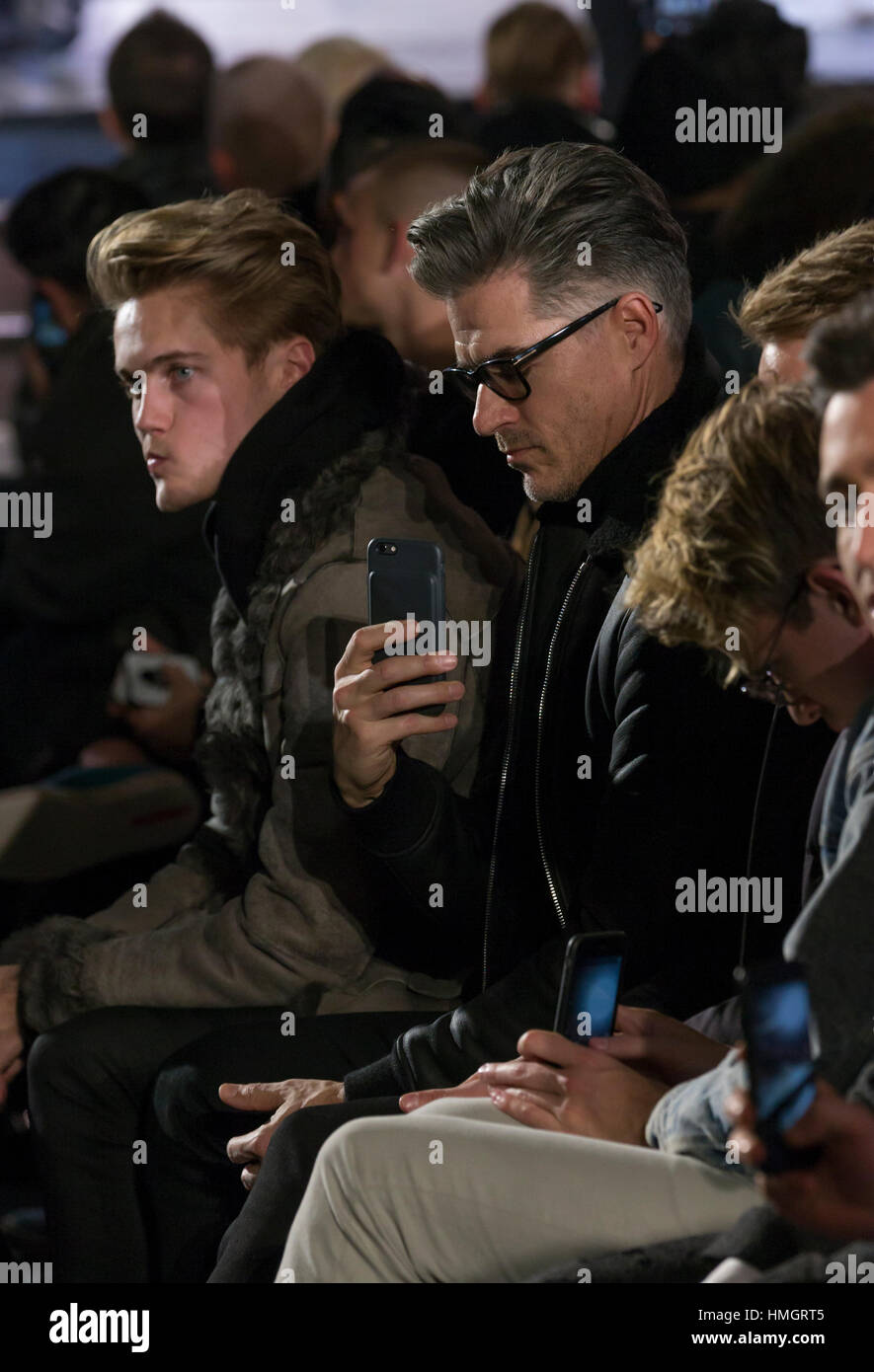 New York, NY USA - February 2, 2017: Eric Rutherford attends runway for ...