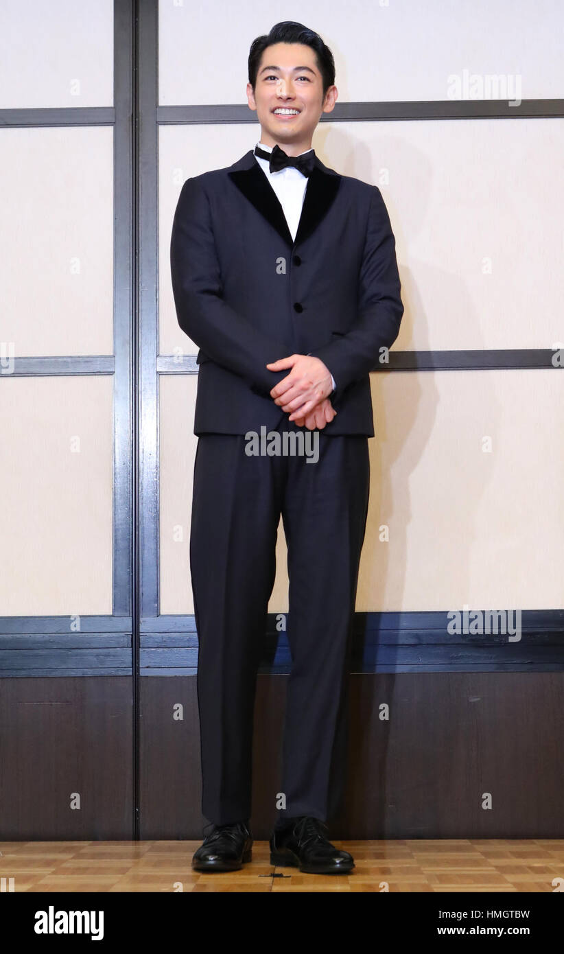 Tokyo, Japan. 2nd Feb, 2017. Japanese actor Dean Fujioka attends the ...