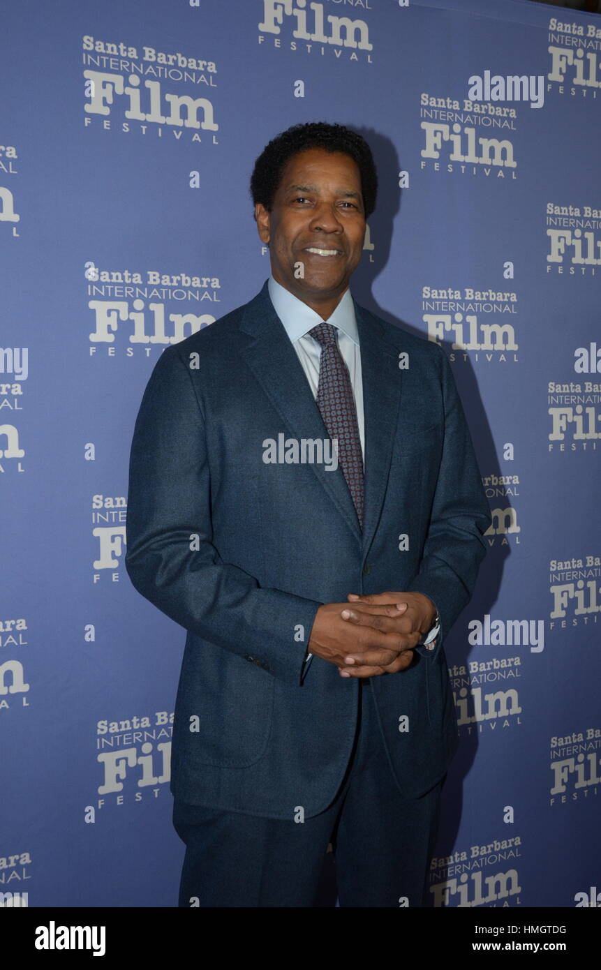 Santa Barbara, USA. 2nd Feb, 2017. Actor Denzel Washington attends the ...