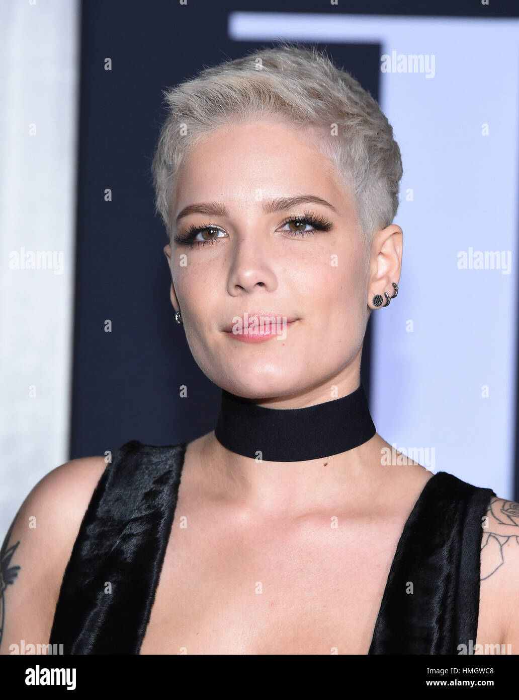 Los Angeles, California, USA. 2nd Feb, 2017. Halsey arrives for the ...