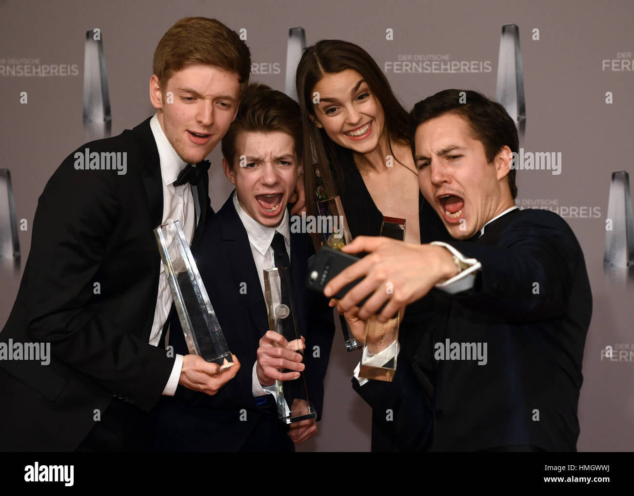 Duesseldorf, Germany. 02nd Feb, 2017. Winners of the 'Advancement Award ...