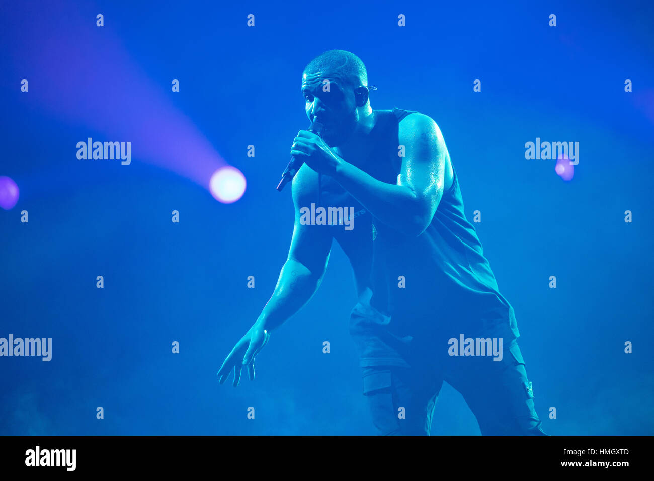 London, UK. 02nd Feb, 2017. London, England. Drake, performs The boy ...