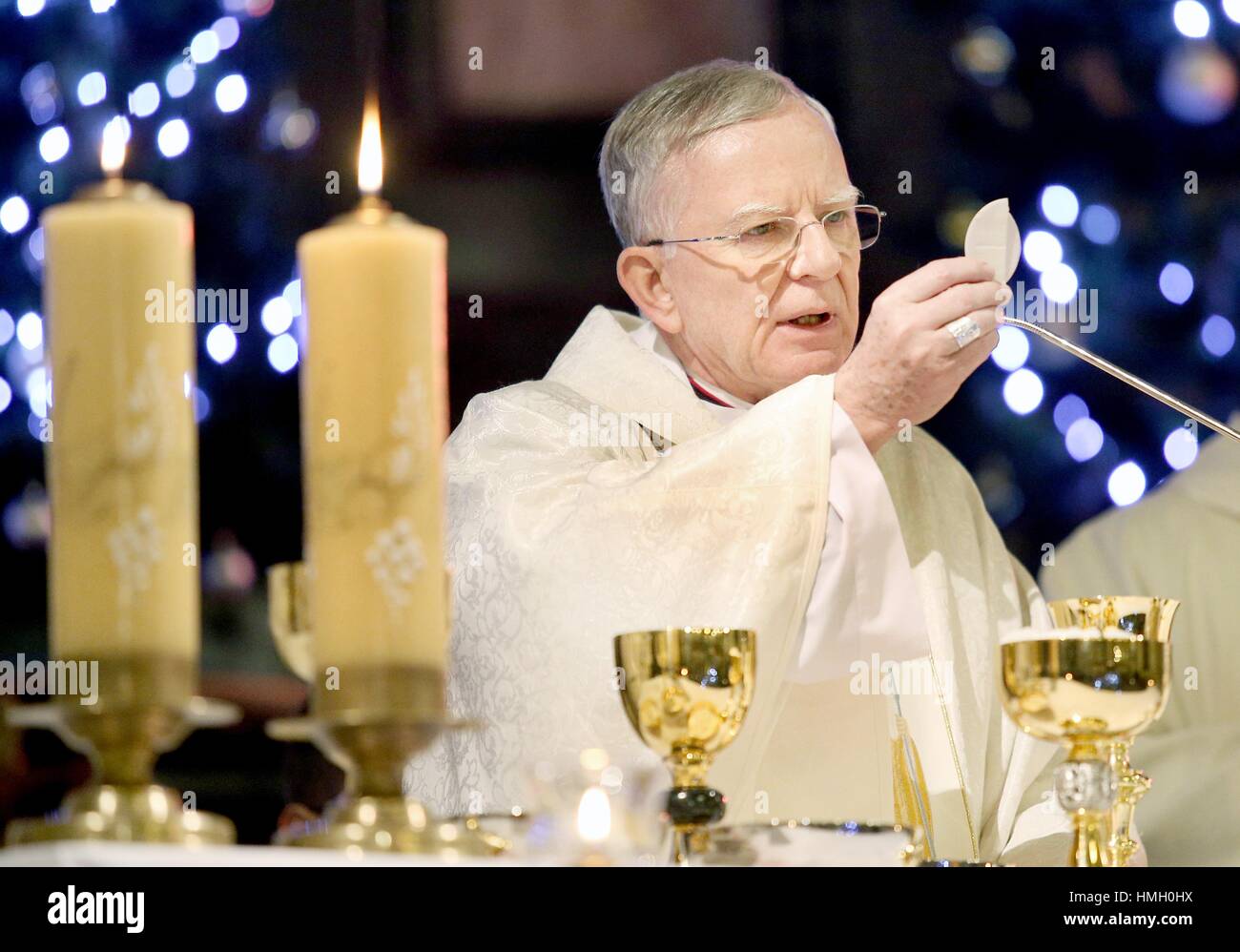 The Archbishop of Krakow Marek Jedraszewski celebrates a Holy Mass at ...