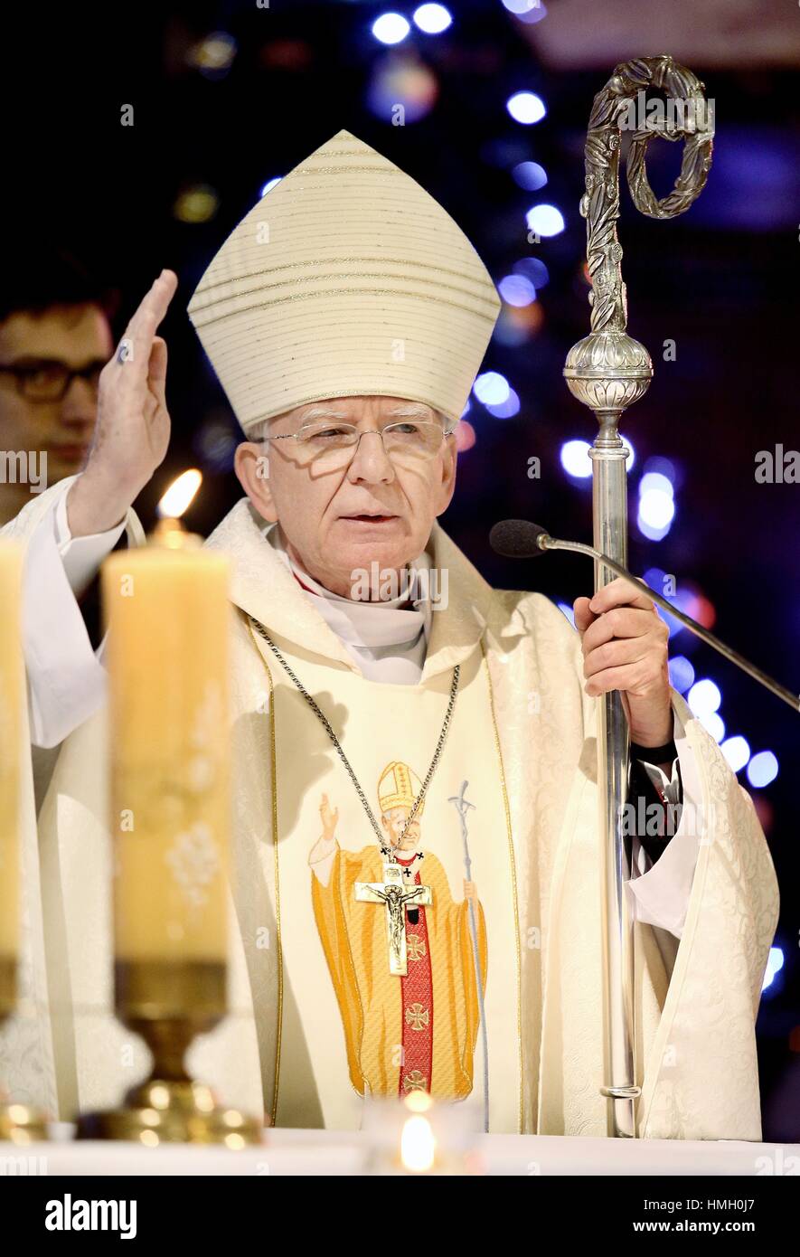 The Archbishop of Krakow Marek Jedraszewski celebrates a Holy Mass at ...
