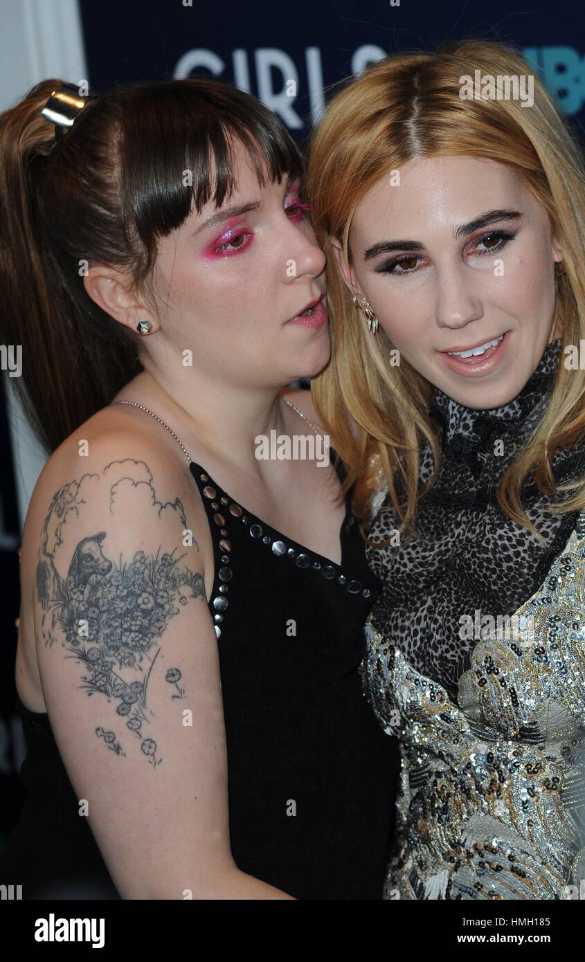 New York, NY, USA. 2nd Feb, 2017. Lena Dunham, Zosia Mamet at arrivals ...