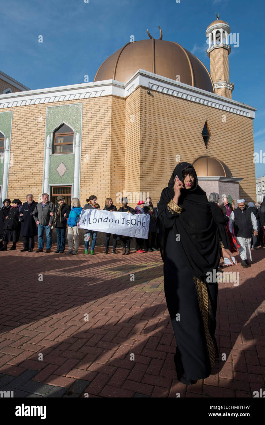 London, UK. 3rd Feb, 2017. Bibi Rabbiyah Khan, from the London Islamic ...
