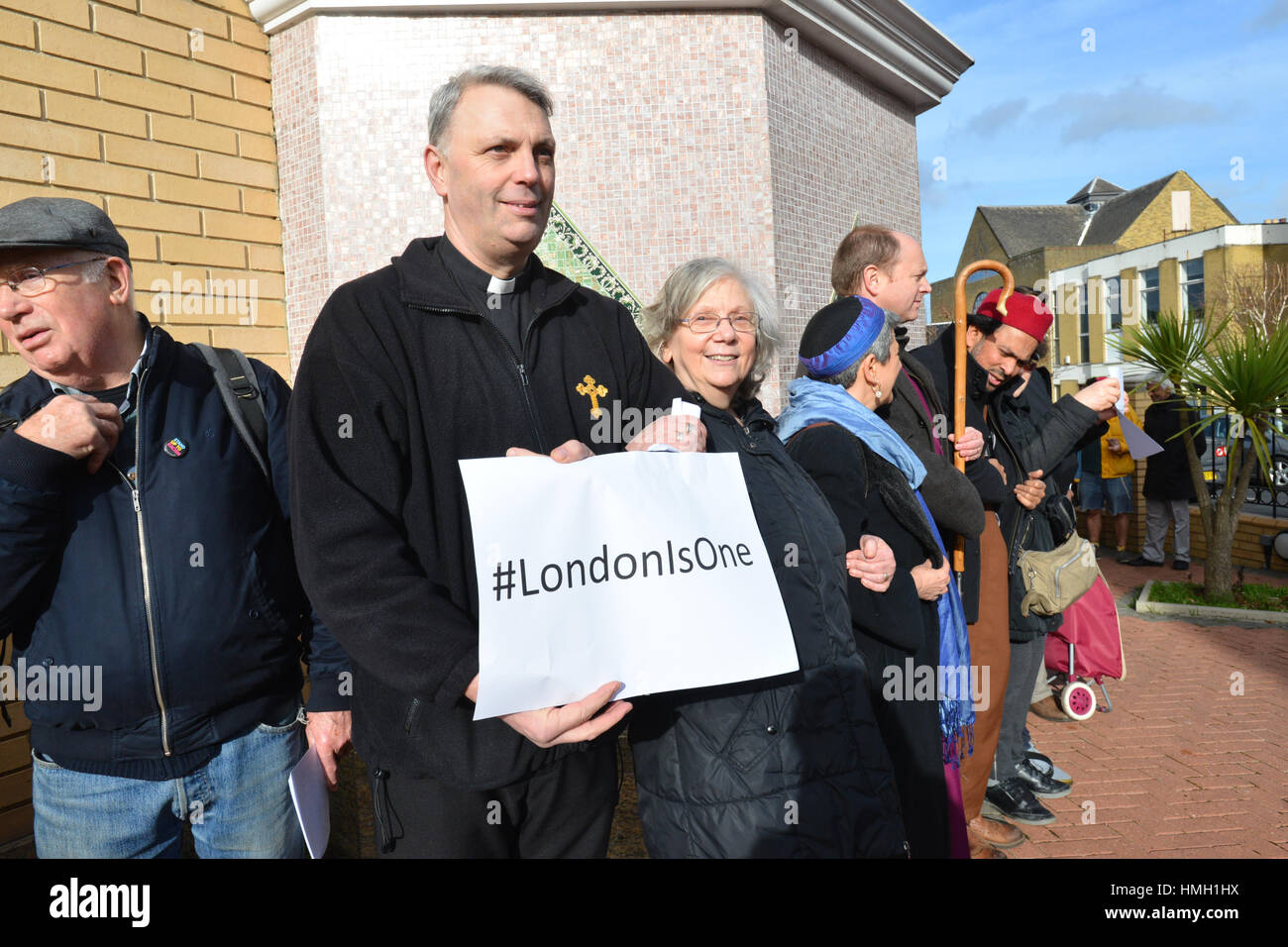 Wightman Road, London, UK. 3rd Feb, 2017. People of different faiths ...