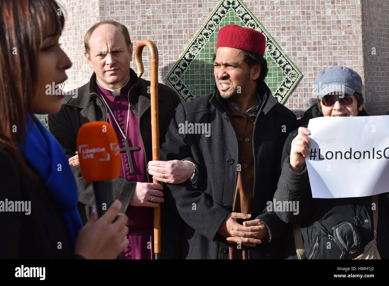 Wightman Road, London, UK. 3rd Feb, 2017. People of different faiths ...