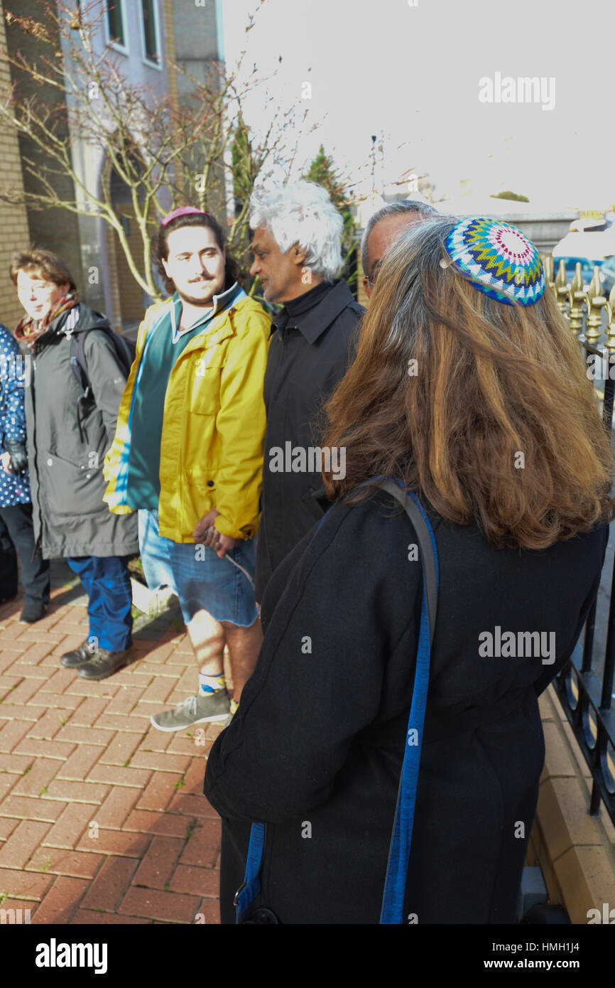 Wightman Road, London, UK. 3rd Feb, 2017. People of different faiths ...