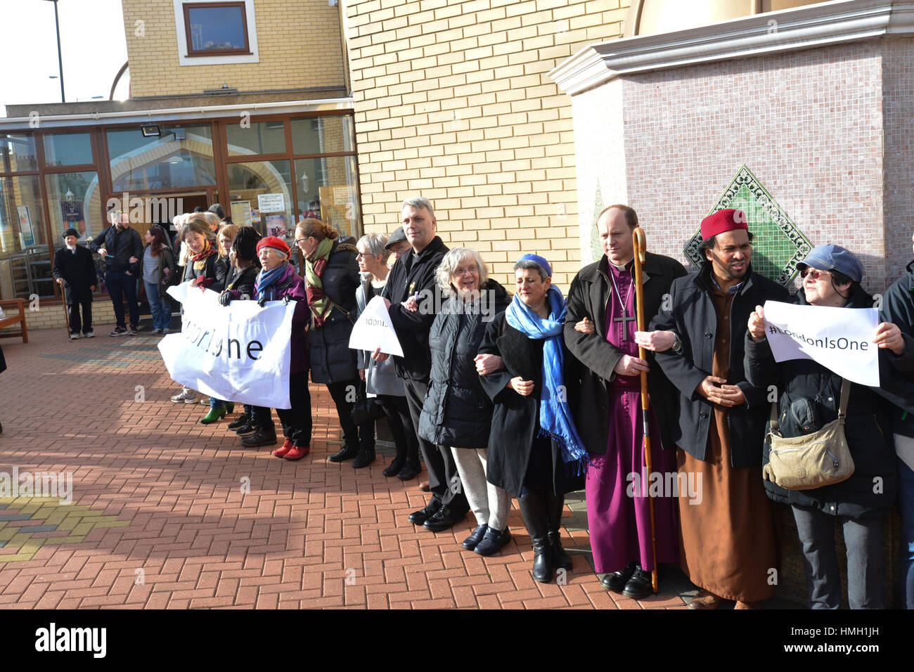 Wightman Road, London, UK. 3rd Feb, 2017. People of different faiths ...