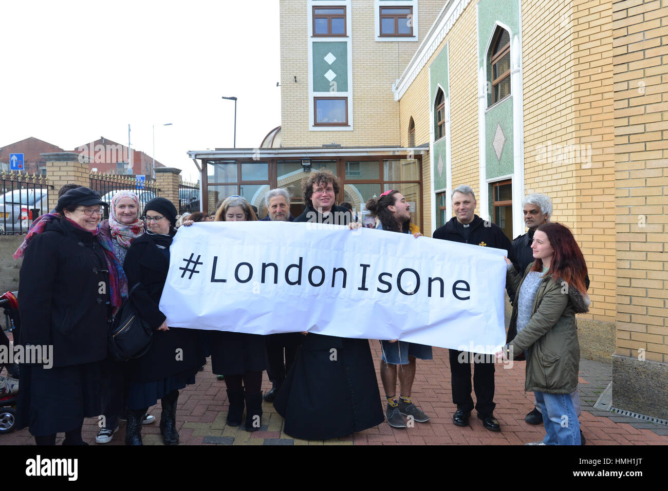Wightman Road, London, UK. 3rd Feb, 2017. People of different faiths ...