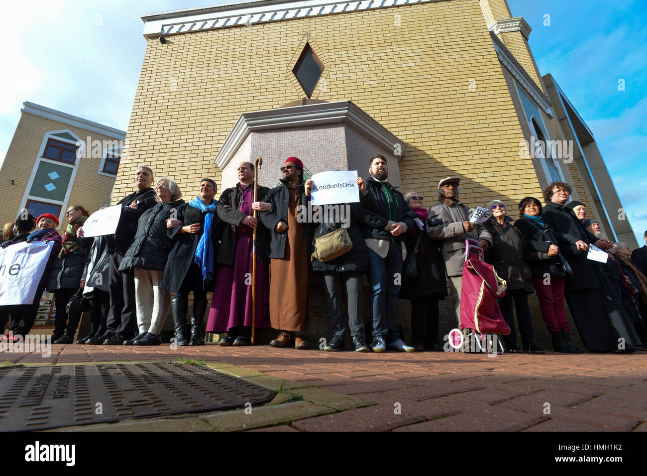 Wightman Road, London, UK. 3rd Feb, 2017. People of different faiths ...