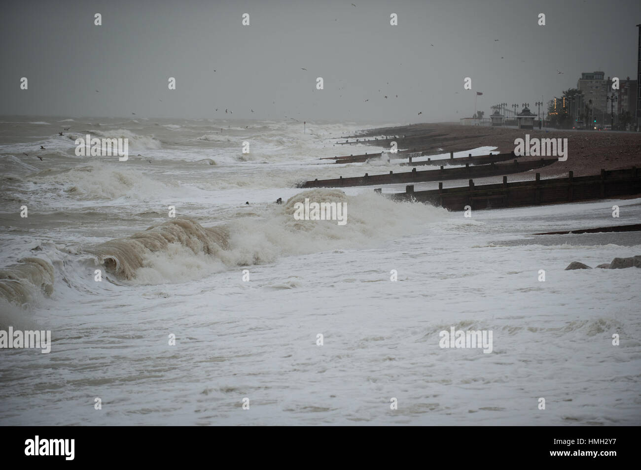 High winds big waves breaking hi-res stock photography and images - Alamy