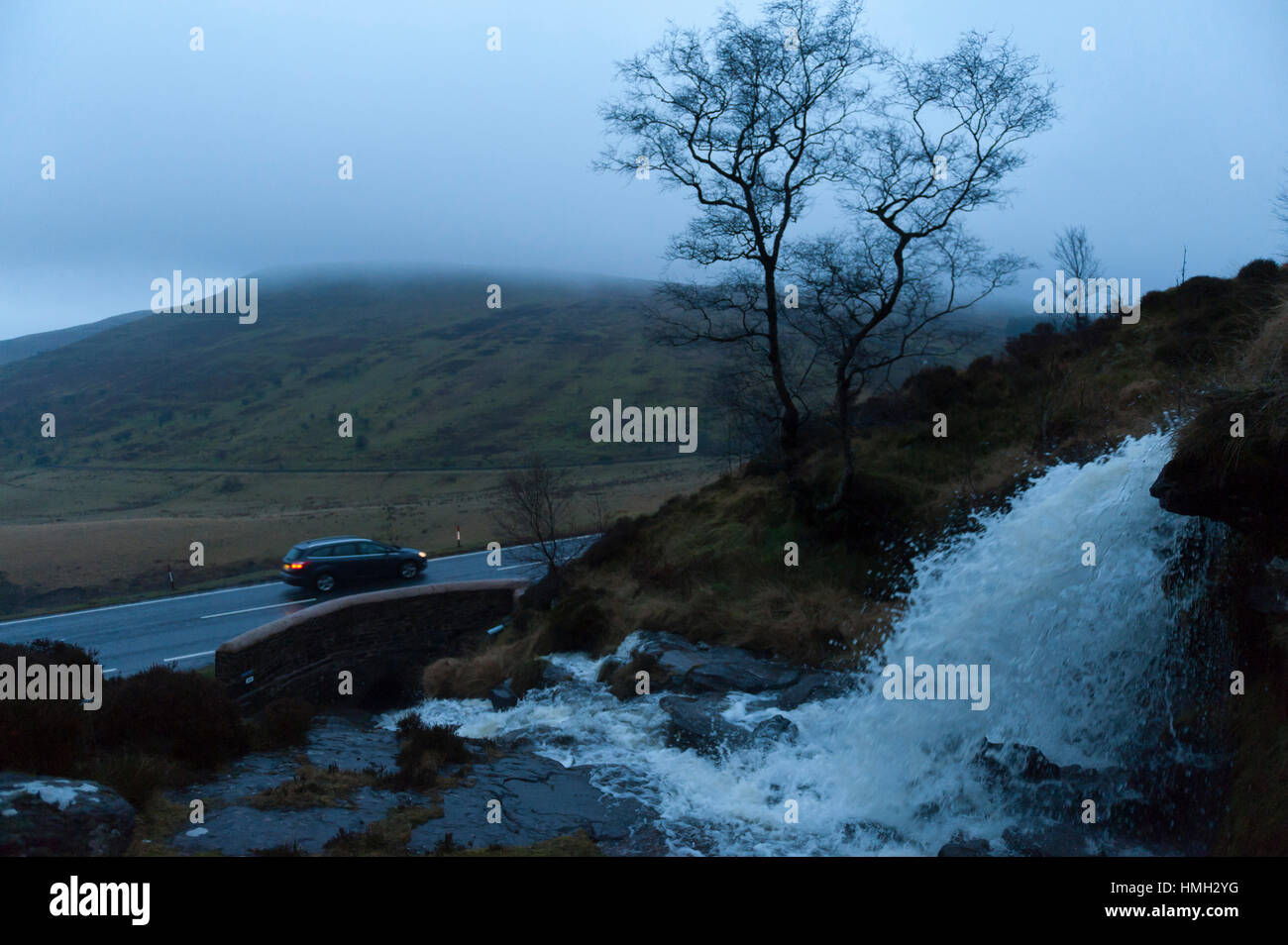 Brecon Beacons, Powys, Wales, UK. 3rd February 2017. Weather. Torrents ...