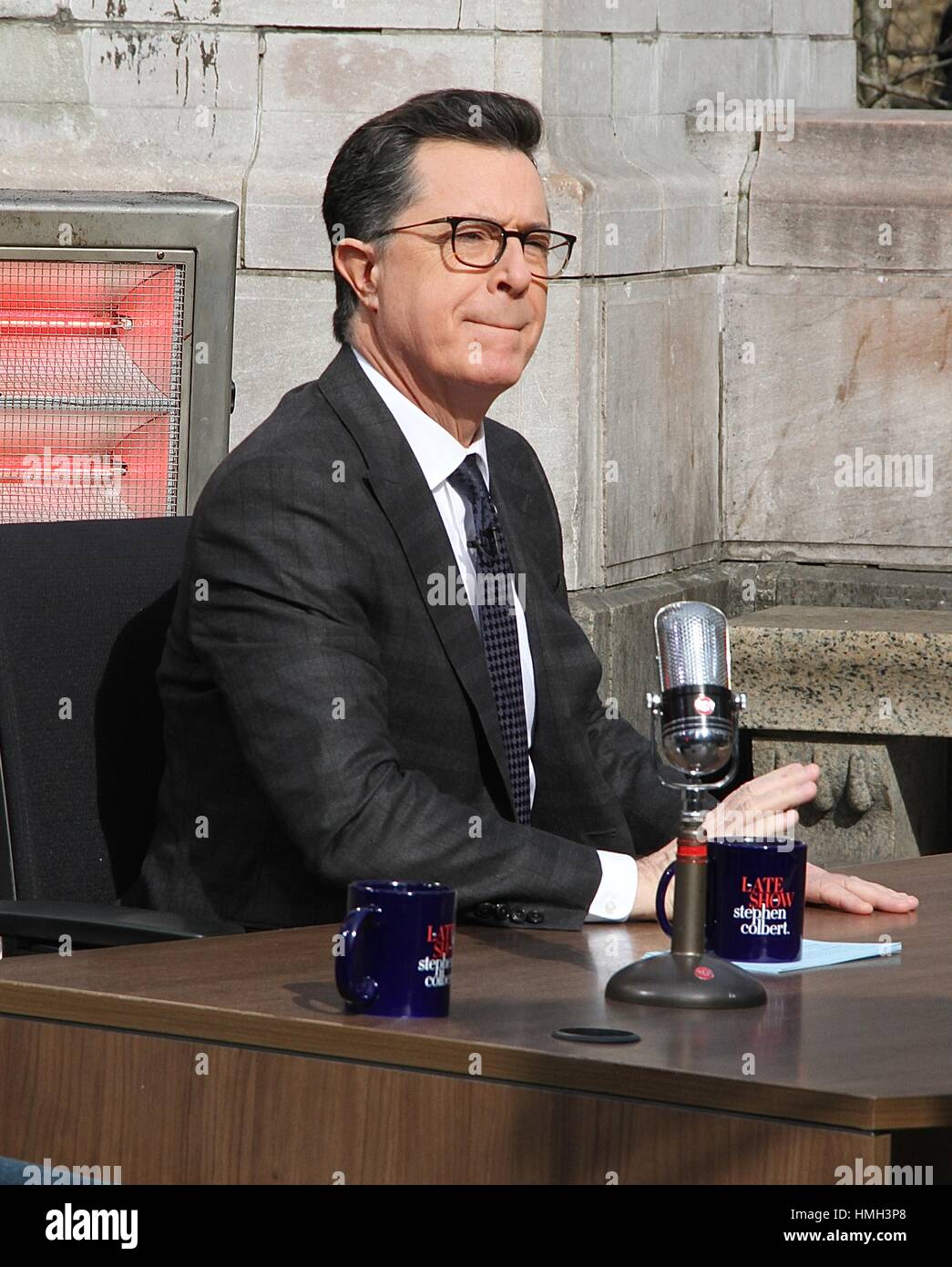 New York, USA. 3rd Feb, 2017. Stephen Colbert at a taping of 'The Late ...