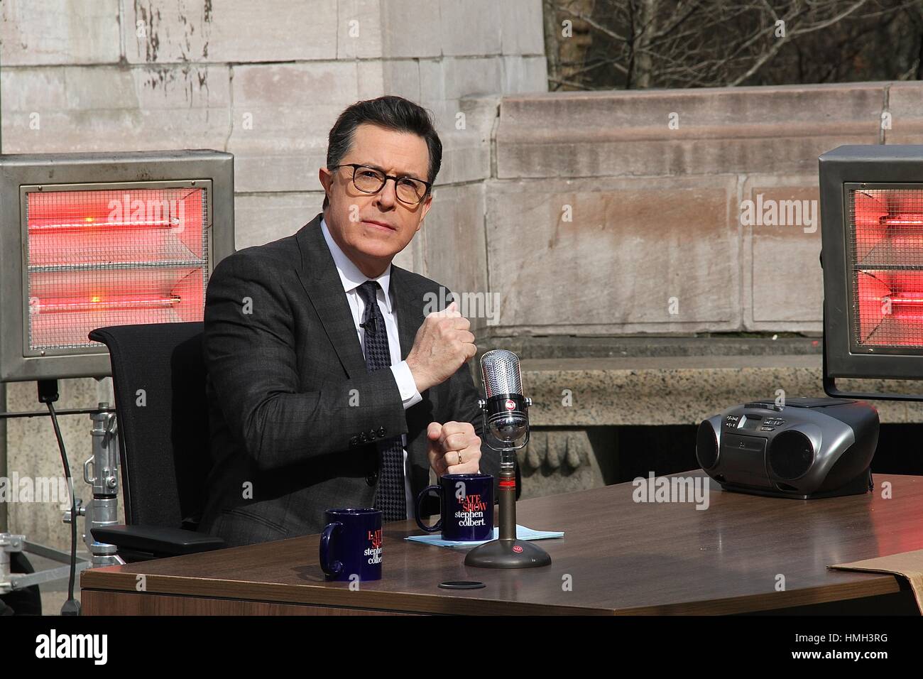 New York, USA. 3rd Feb, 2017. Stephen Colbert at a taping of 'The Late ...