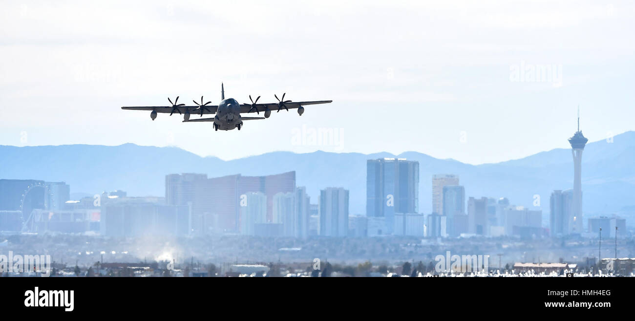 North Las Vegas, Nevada, USA. 25th Jan, 2016. A Lockheed C-130 Hercules ...