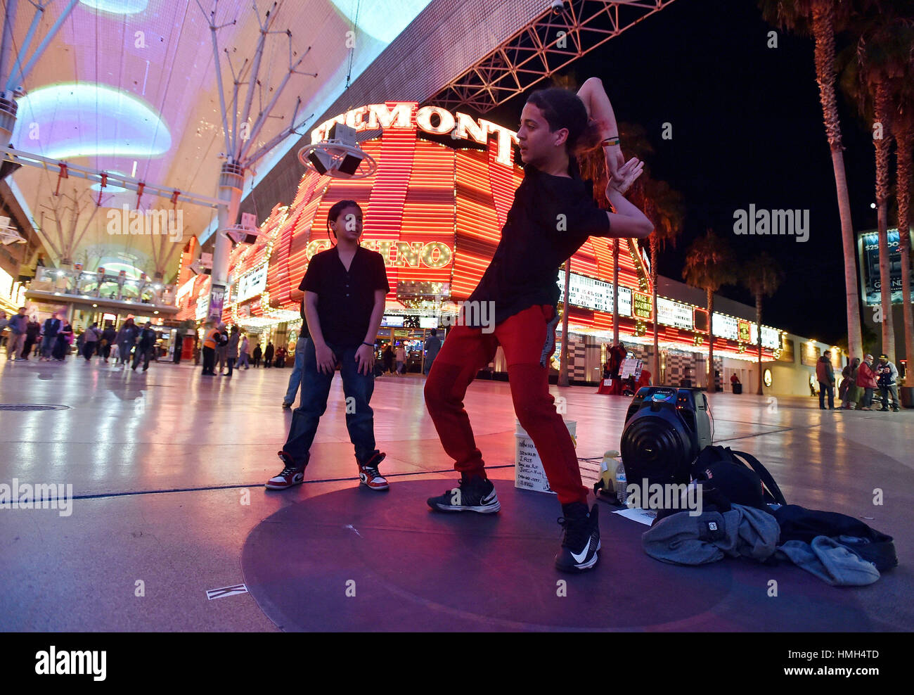 Las Vegas, Nevada, USA. 11th Jan, 2016. -Justin Arce, 11, left, and his ...