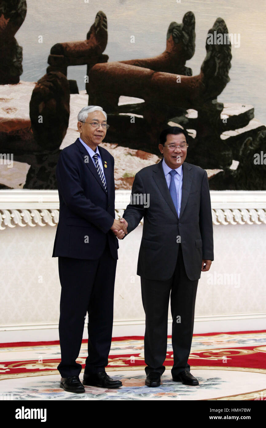 Phnom Penh, Cambodia. 4th Feb, 2017. Cambodian Prime Minister Samdech ...