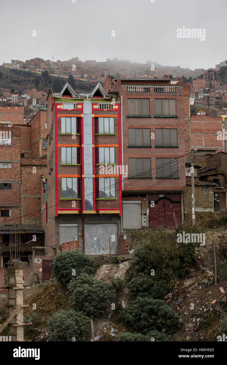 Chalet in El Alto, Bolivia, also called cholets Stock Photo - Alamy
