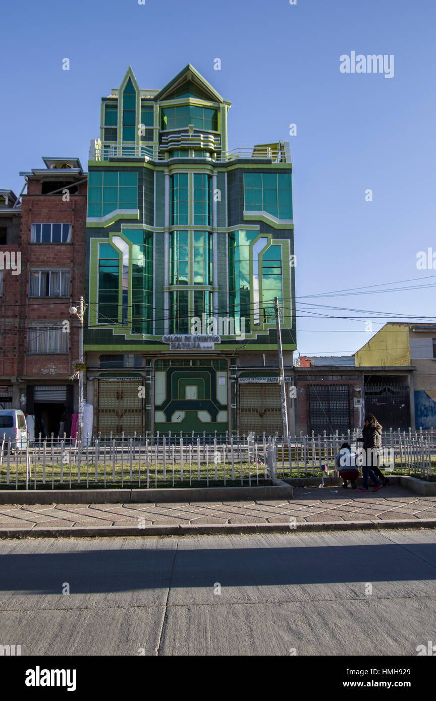 Chalet in El Alto, Bolivia, also called cholets Stock Photo - Alamy
