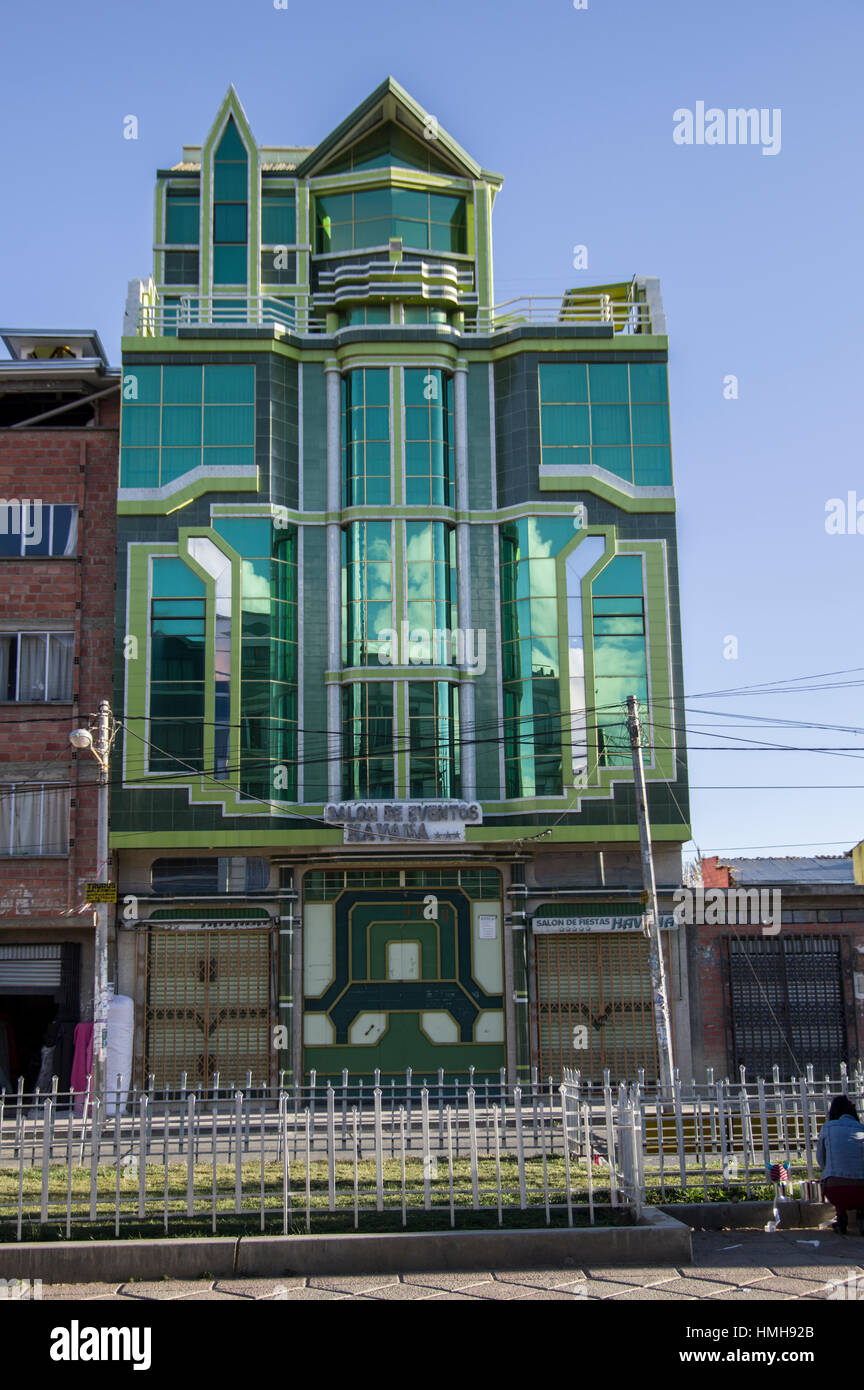 Chalet in El Alto, Bolivia, also called cholets Stock Photo - Alamy