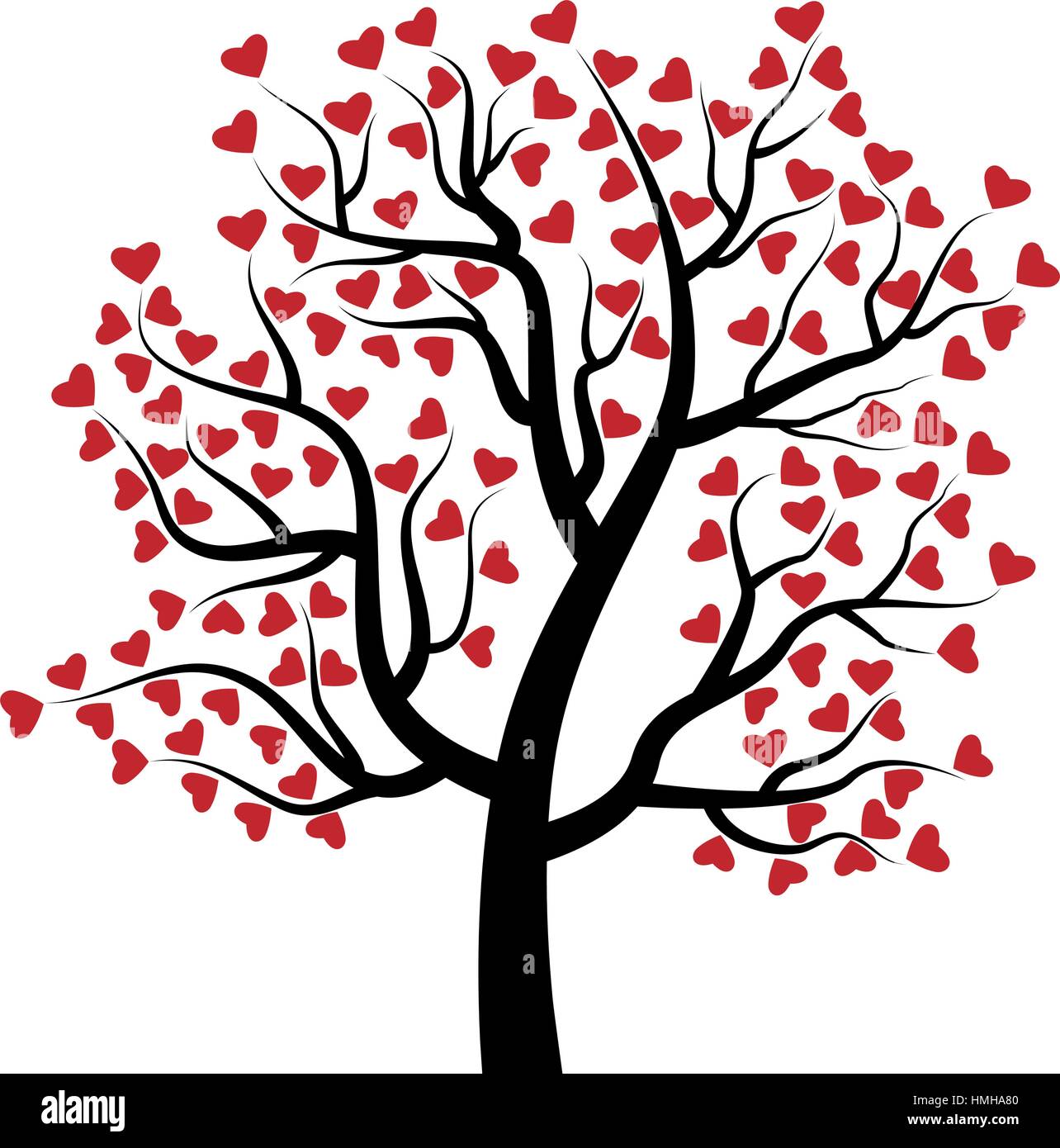 Valentine tree Stock Vector Images - Alamy