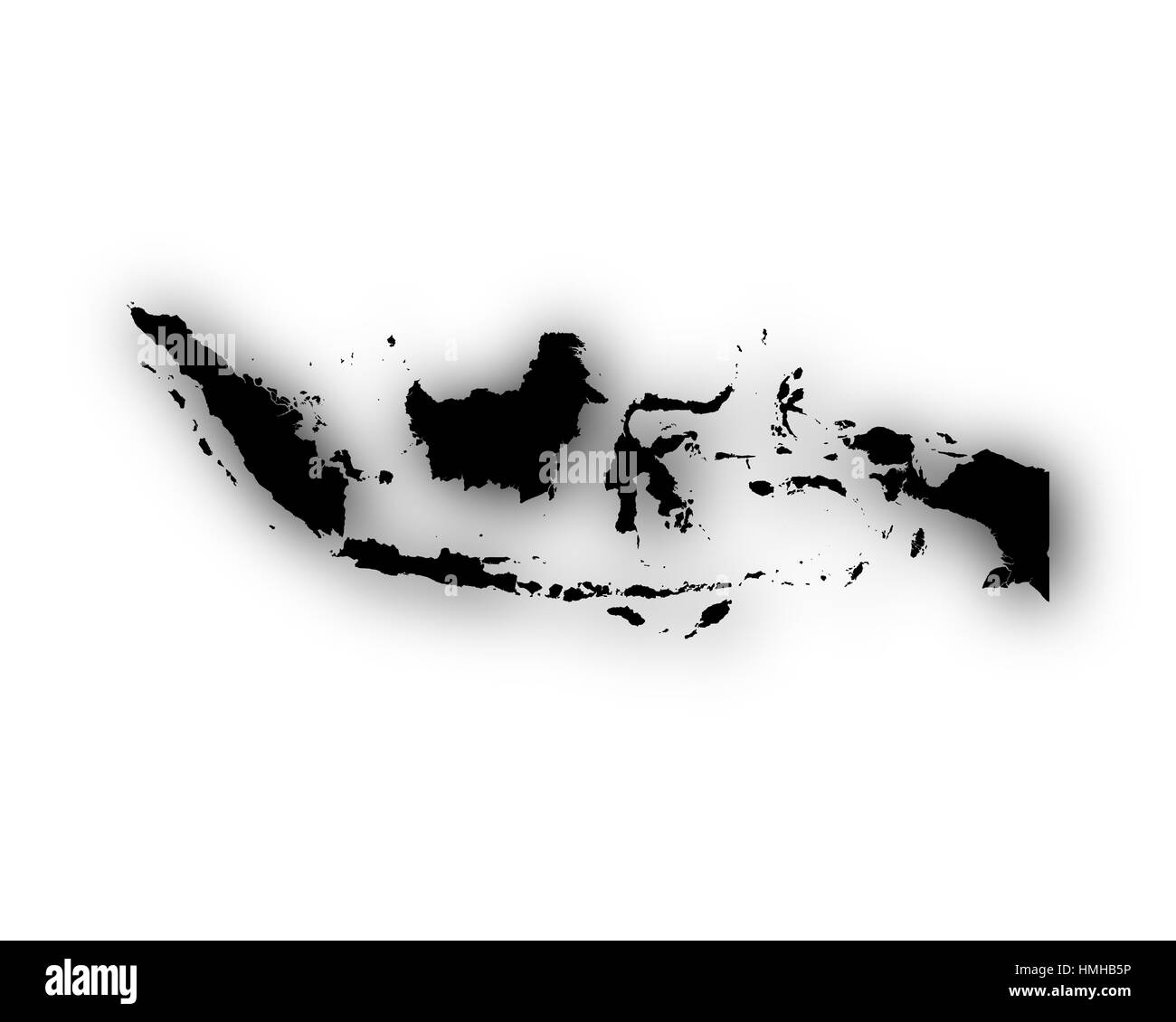 Indonesia Map Black White Illustration Stock Photos & Indonesia Map ...