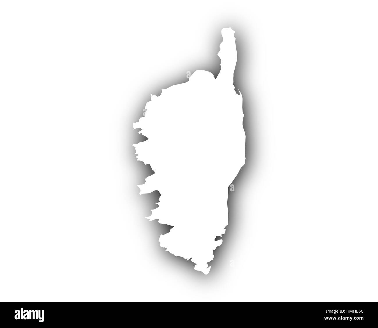 Corsica on world map