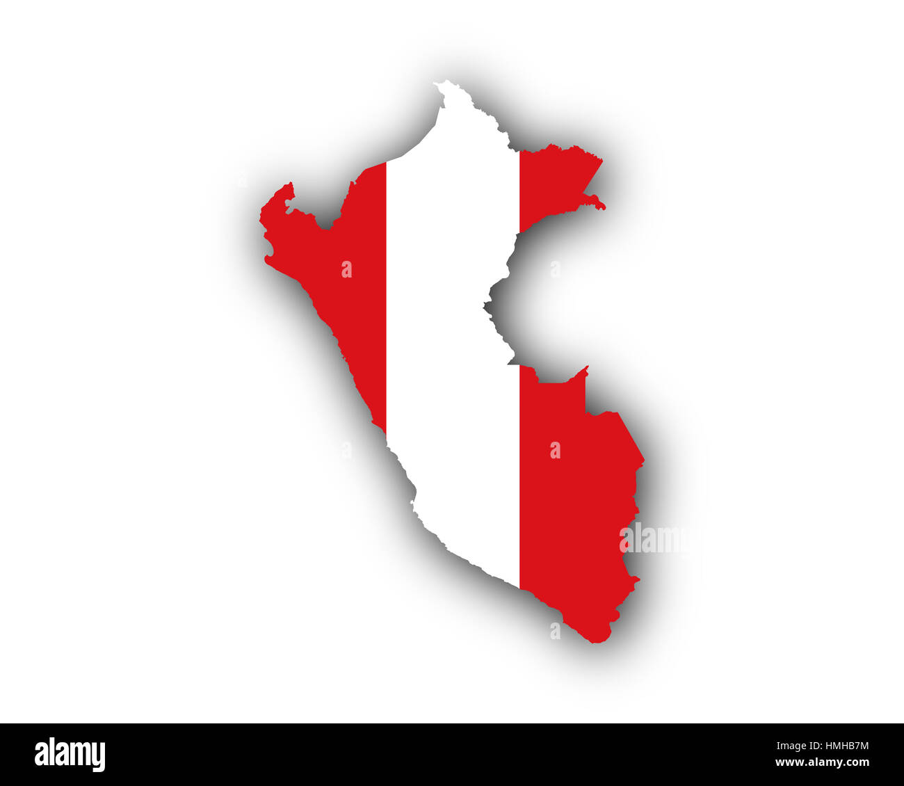 Map and flag of Peru Stock Photo - Alamy