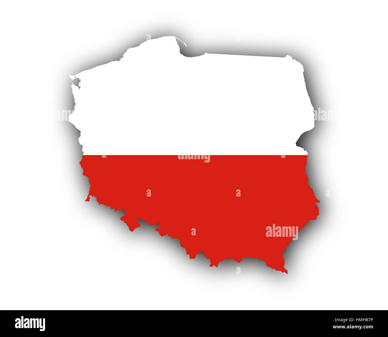 Map and flag of Poland Stock Photo - Alamy
