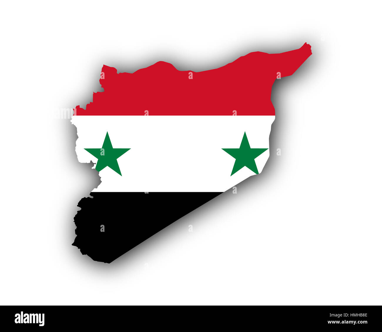 Map and flag of Syria Stock Photo - Alamy