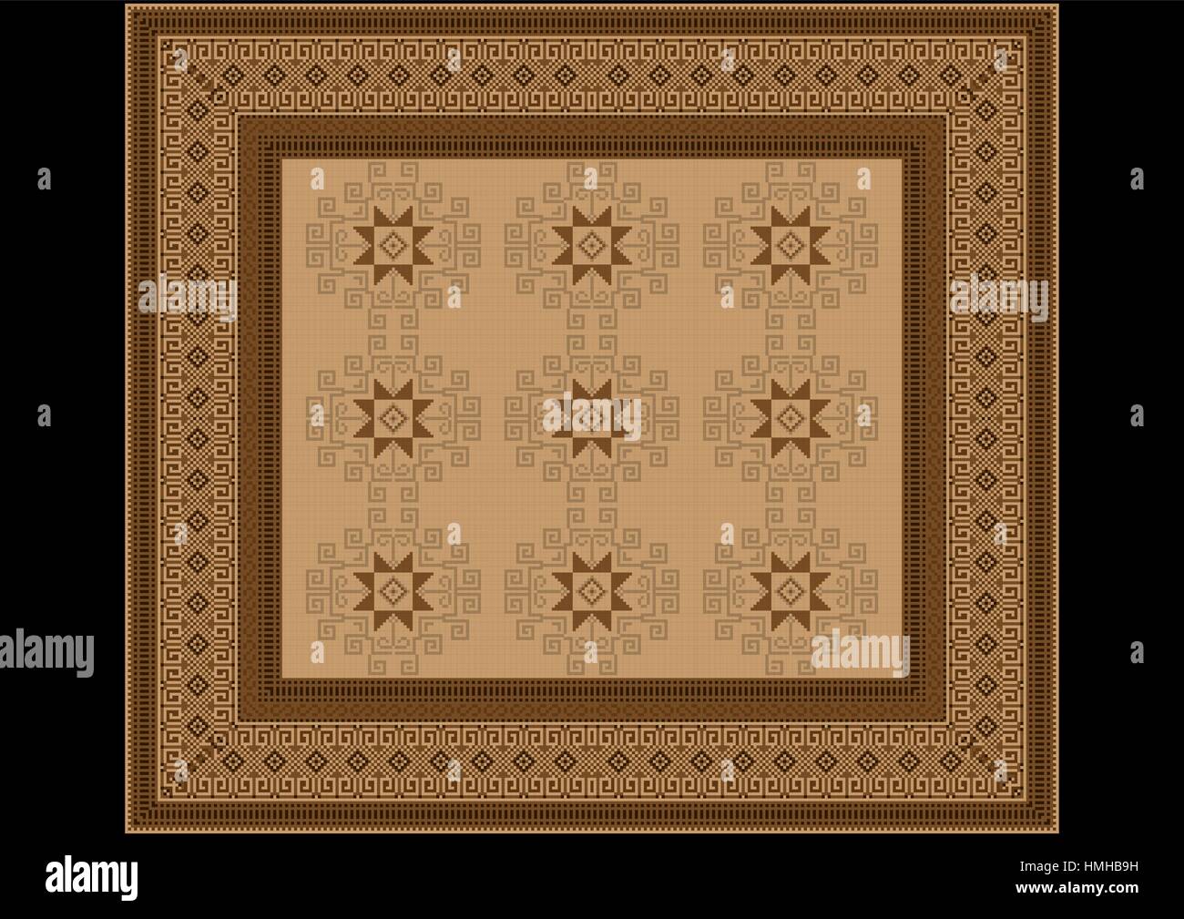 Delicate pattern of the carpet in brown shades Stock Vector Image & Art ...
