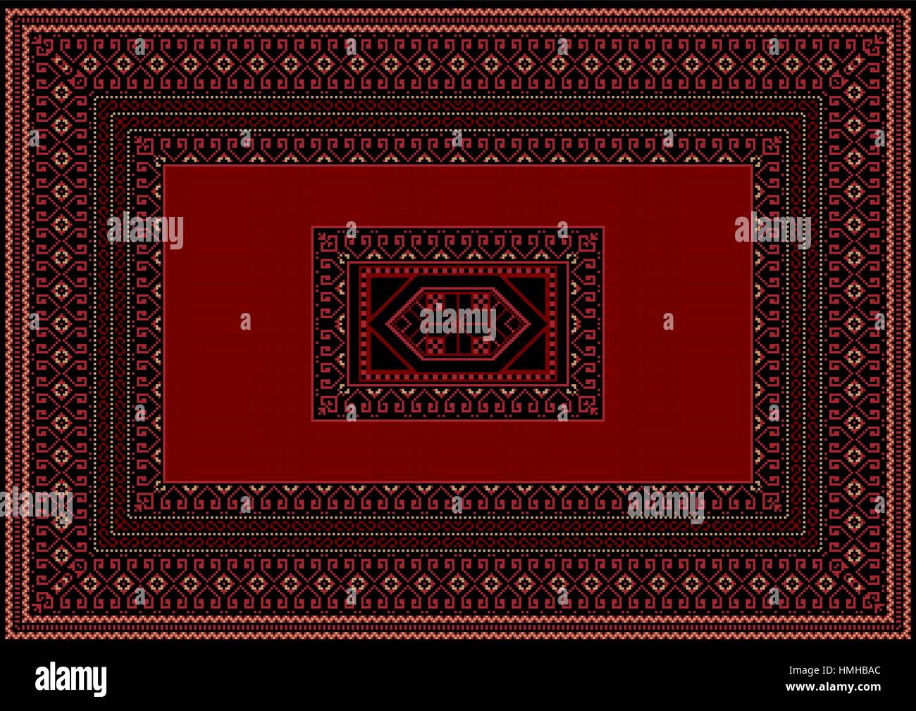 Luxury ethnic pattern for the carpet with red and burgundy details ...