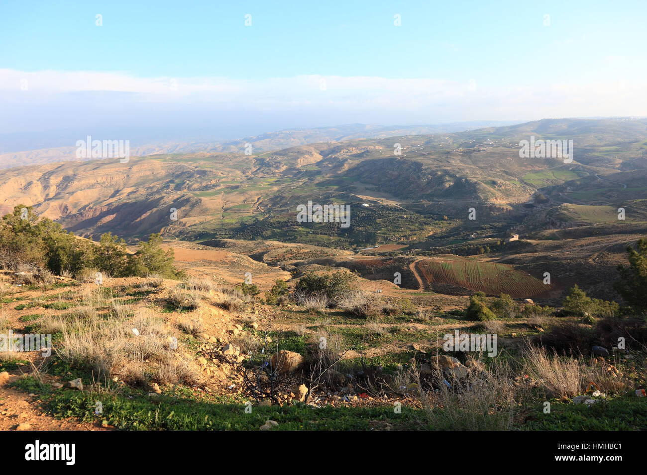 Mount Nebo, Abarim Mountains, Jordan Stock Photo - Alamy
